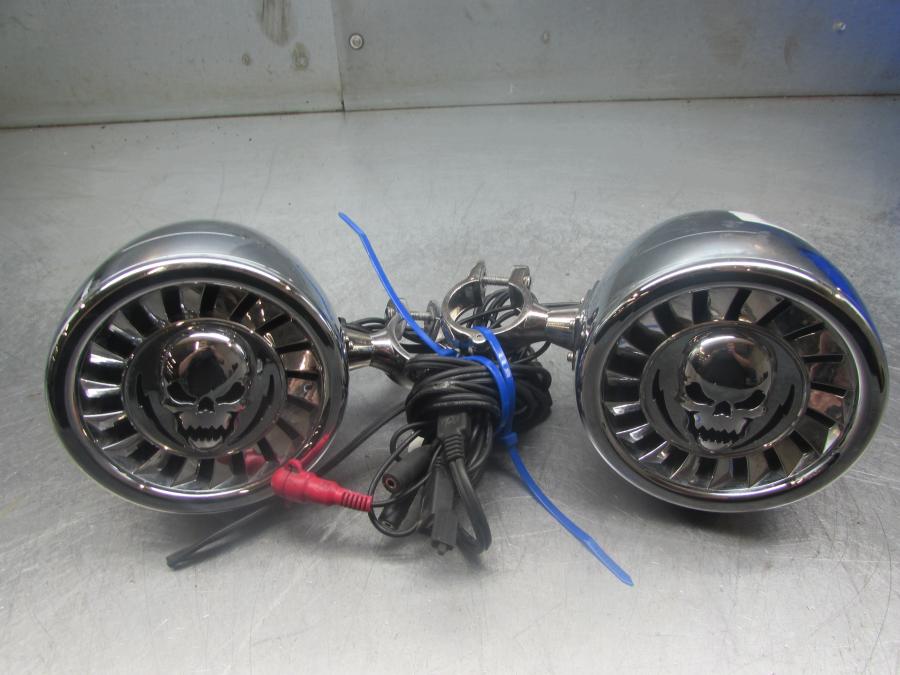 Motorcycle Custom Chrome Harley Waterproof Motorcycle Speakers USB