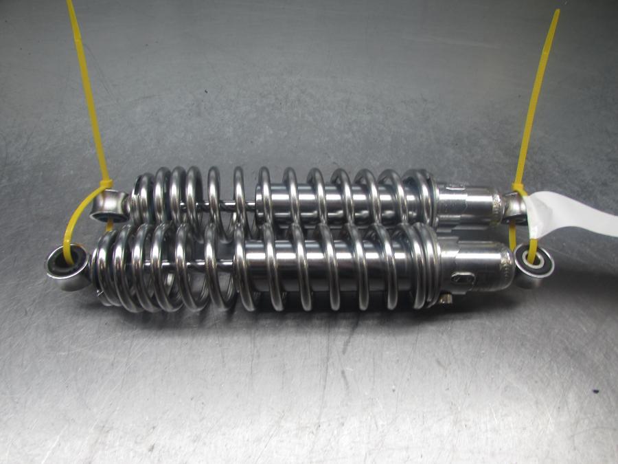 Motorcycle One Pair Of Chrome Rear Shock Absorbers 10mm Diameter Damper ...