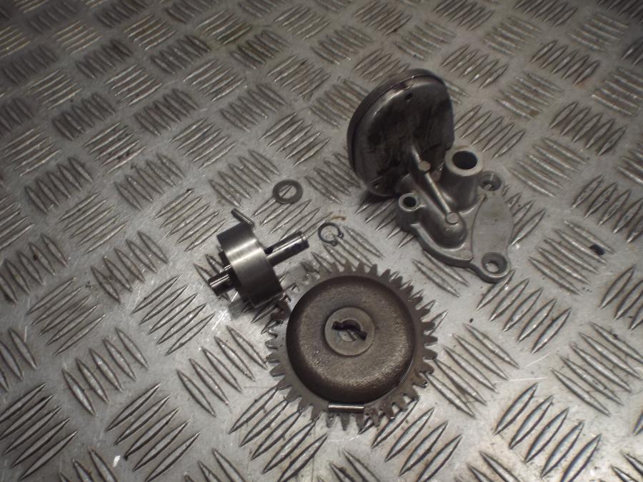 Suzuki SG350 Goose Circa 1991-1999 Engine Oil Pump Baffle & Sprocket