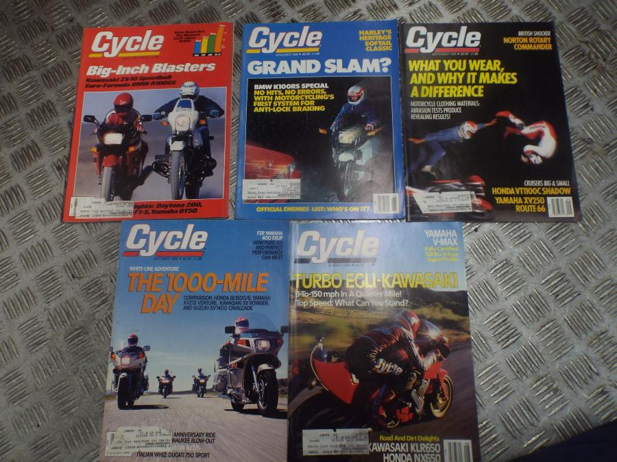 Motorcycle Cycle USA Issue Vintage Set of 5 1988 Magazines
