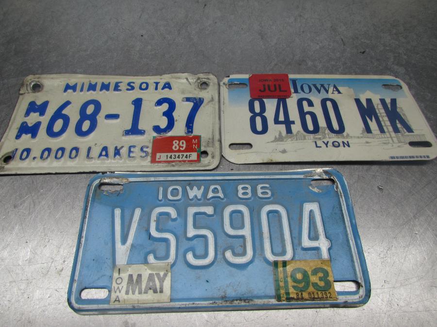 Motorcycle Number Plates US Style Classic Collections